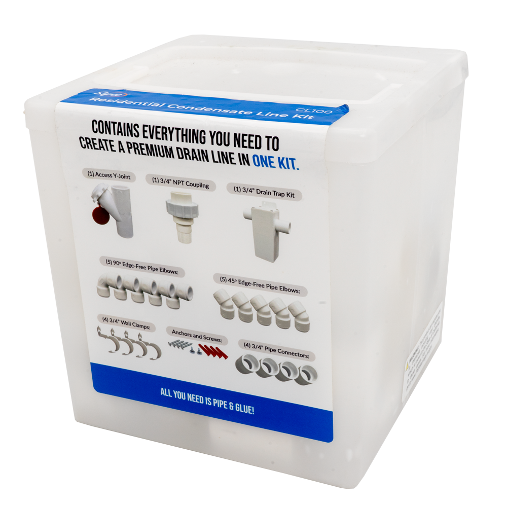 Supco CL100 Condensate Drain Line Kit for Residential Lines - HVAC Surplus