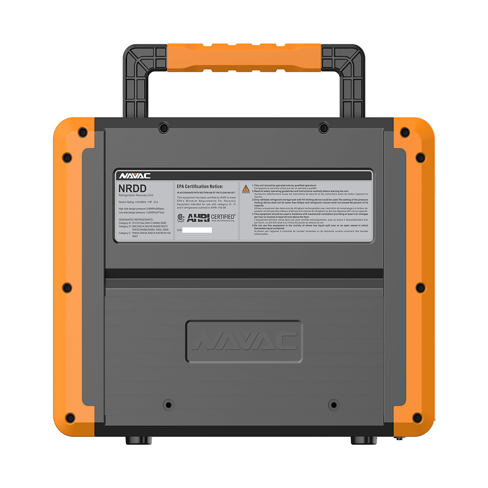 NAVAC NRDD Dual-Cylinder Recovery Unit with Brushless DC Motor - HVAC ...